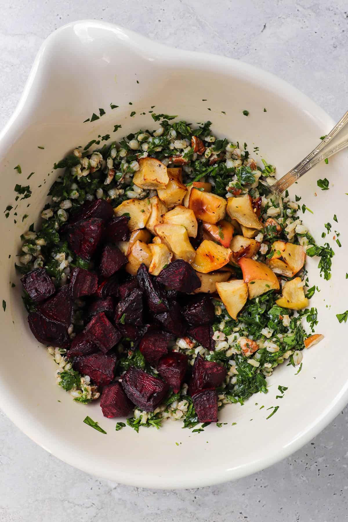 Roast Apple, Beetroot & Halloumi Salad – Goodness Avenue