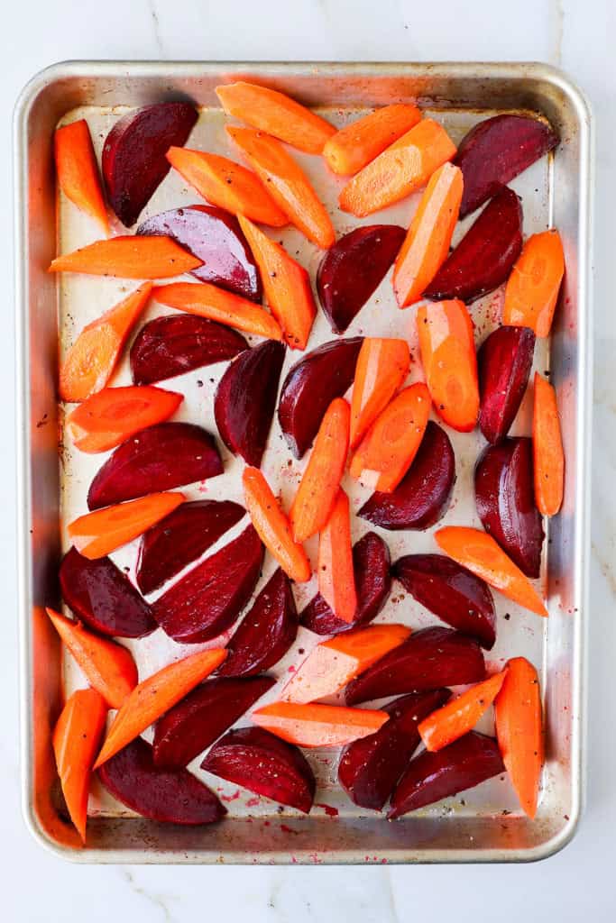 Roasted Carrots & Beetroot With Tahini Herb Sauce – Goodness Avenue